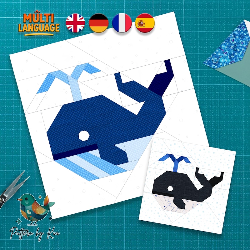 Whale Quilt Pattern - Etsy