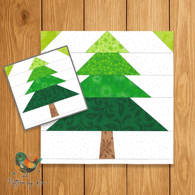 Evergreen Tree Quilt Block Pattern: Foundation Paper Piecing (PDF ...