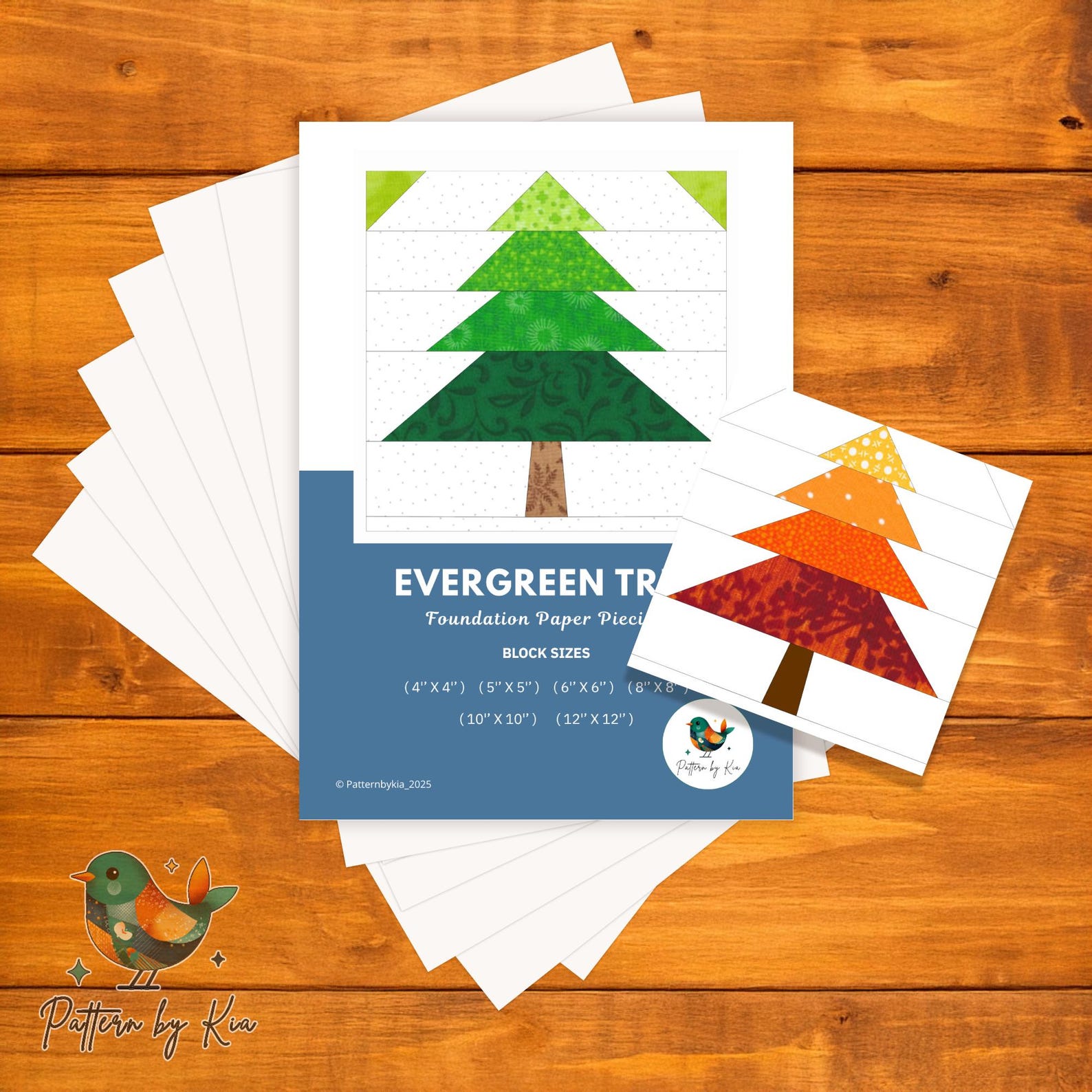 Evergreen Tree Quilt Block Pattern: Foundation Paper Piecing (PDF ...