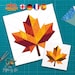 Maple Leaf Quilt Block Pattern: 5 Sizes Fpp Pattern, 4 Languages ...