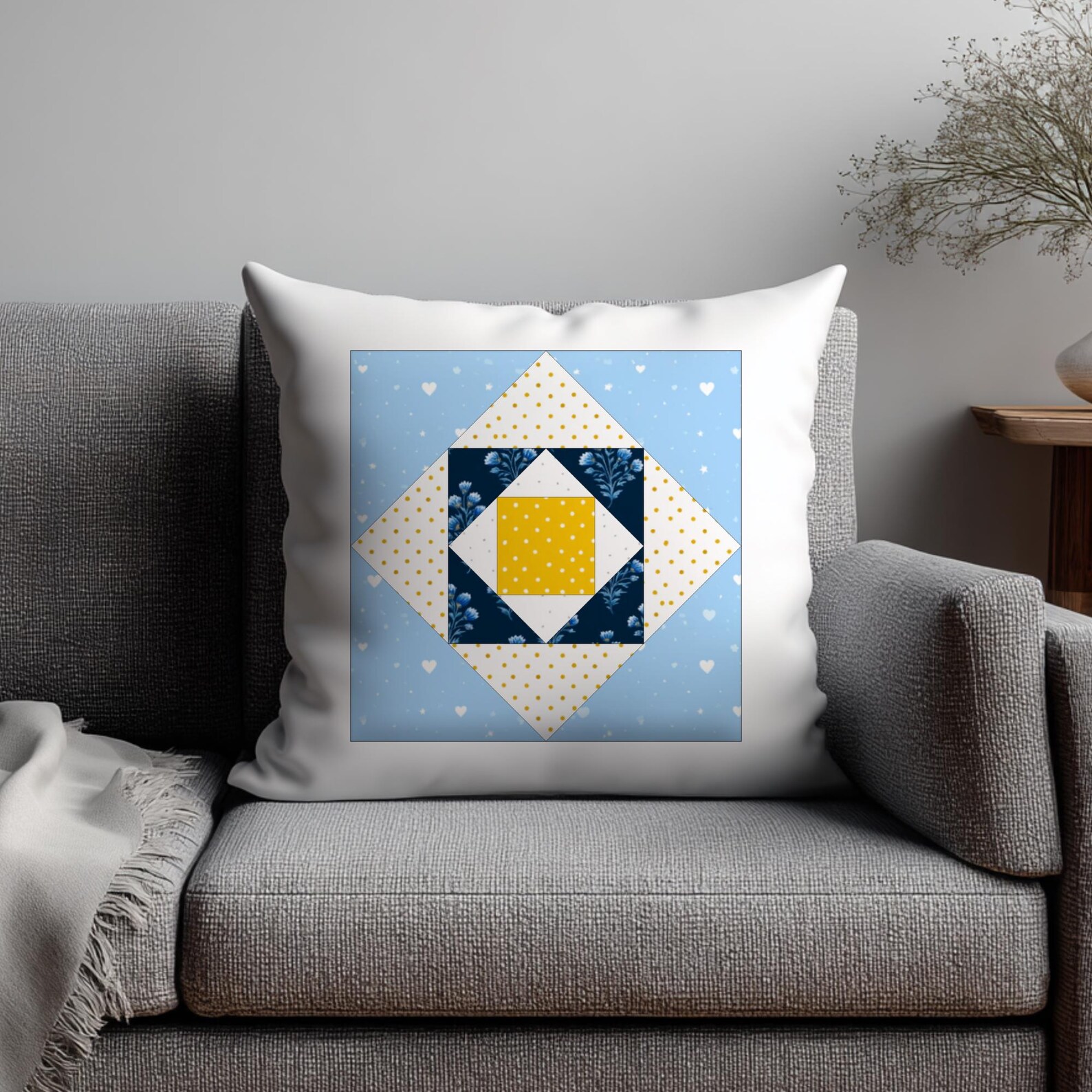 Economy Quilt Block FPP Pattern: Square in a Square, 6 Sizes (PDF ...
