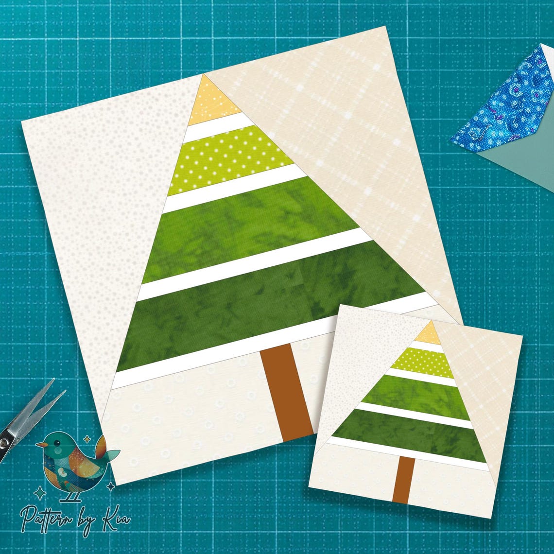 Tree Quilt Block FPP Bundle : 4 FPP Designs, PDF Instant Download ...