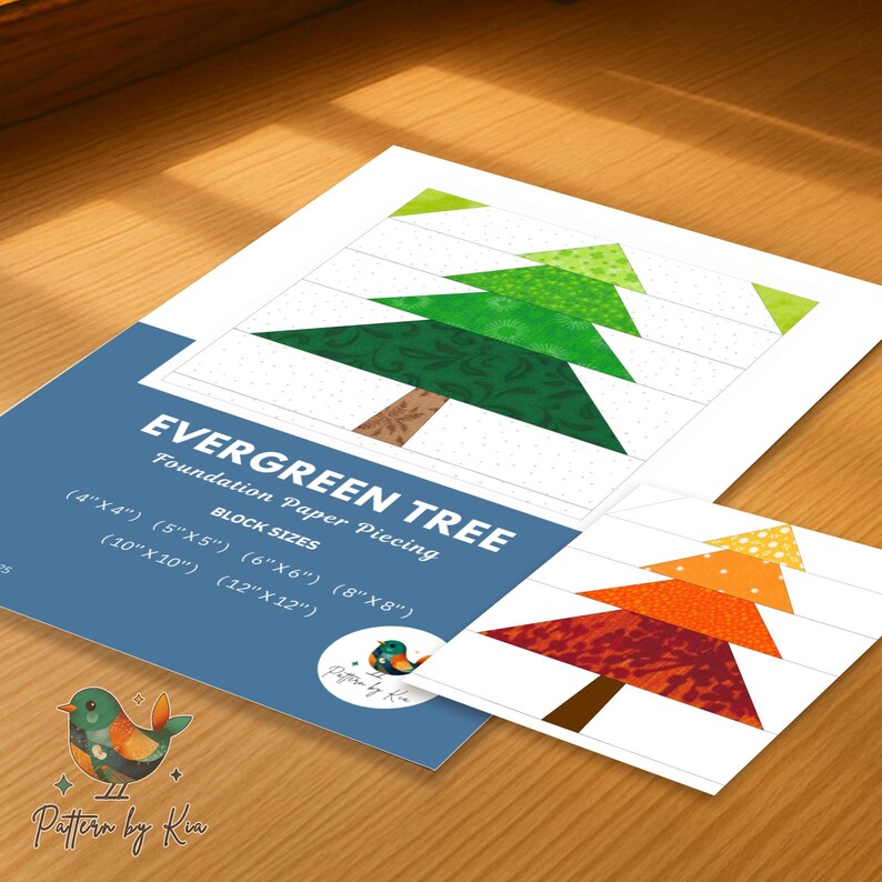 Evergreen Tree Quilt Block Pattern: Foundation Paper Piecing (PDF ...
