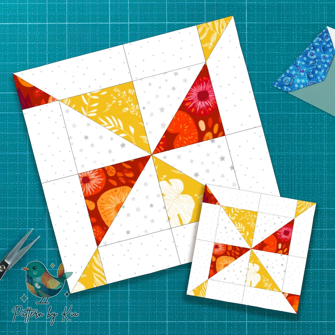 Windmill 6 Sizes, Quilt Block Pattern: Foundation Paper Piecing ( PDF ...