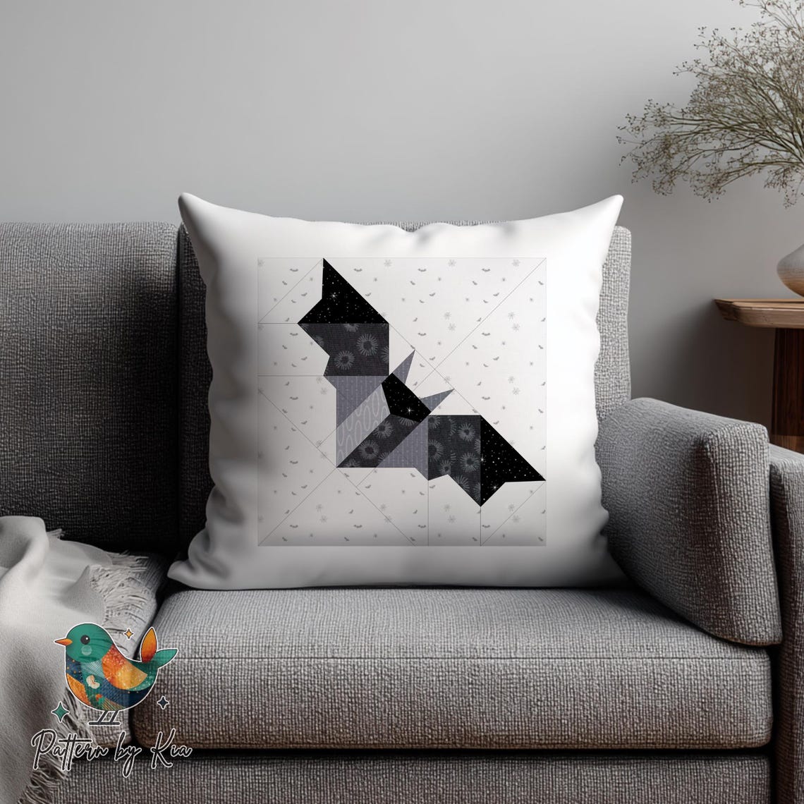 Bat Quilt Block Pattern, FPP Halloween Design (PDF Pattern) - Etsy