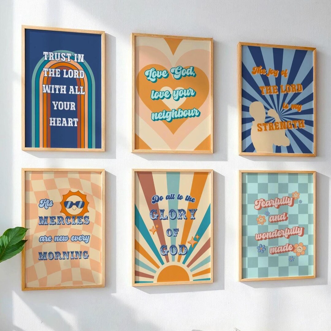 Kids Bible Verse Poster (set of 6): Christian Preschool Homeschool ...
