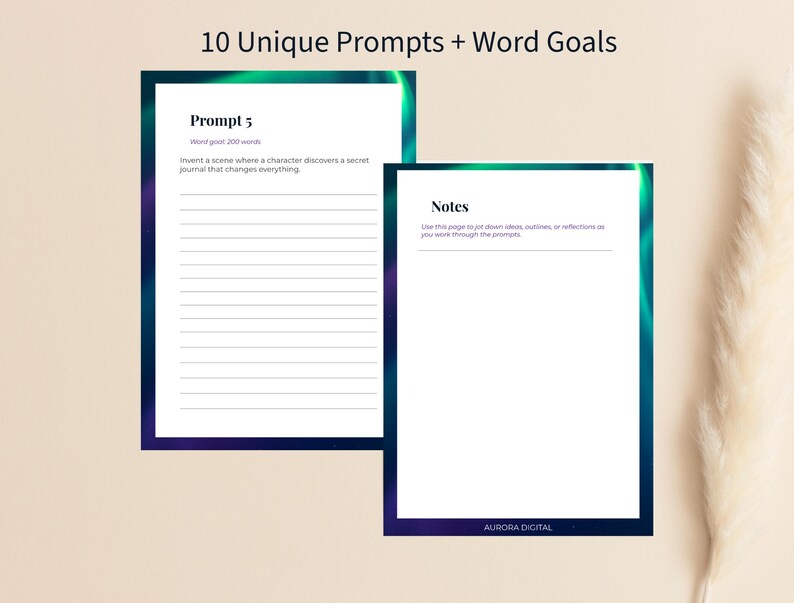 10 Creative Writing Prompts | Mini Workbook PDF | Instant Download ...