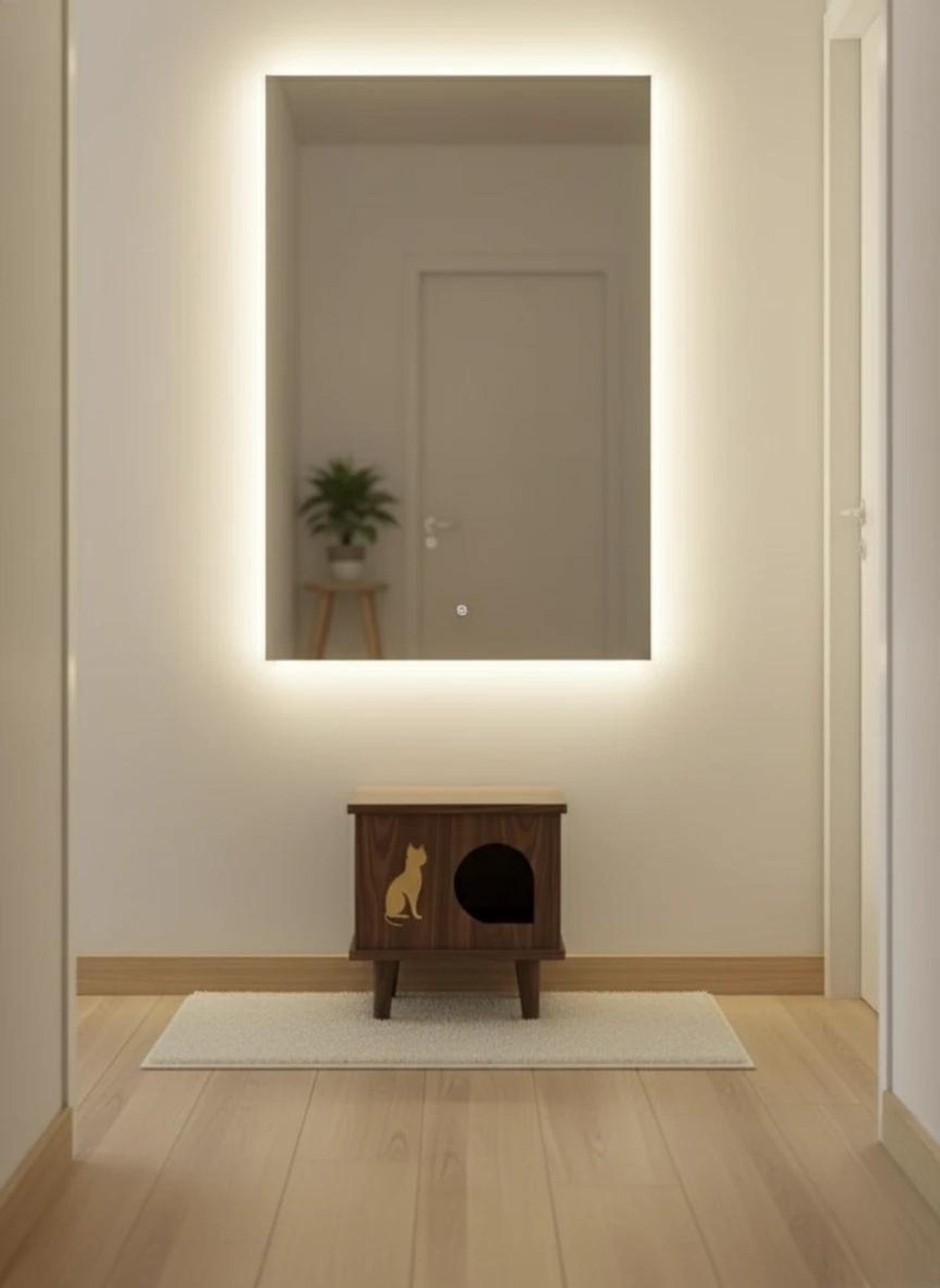 Modern Wooden Cat House: Multifunctional Side Table, Luxury Cat Bed - Etsy