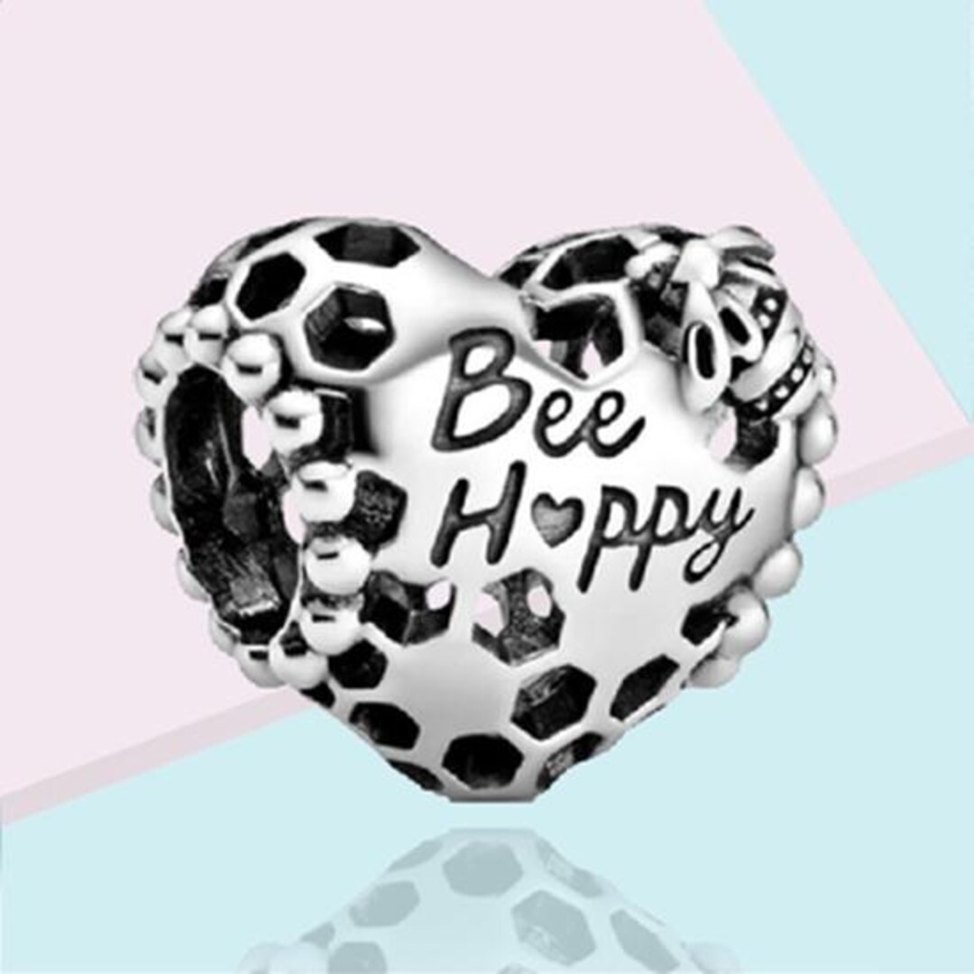 New 2020 Pandora Bee Happy Honeycomb Heart Charm - Etsy