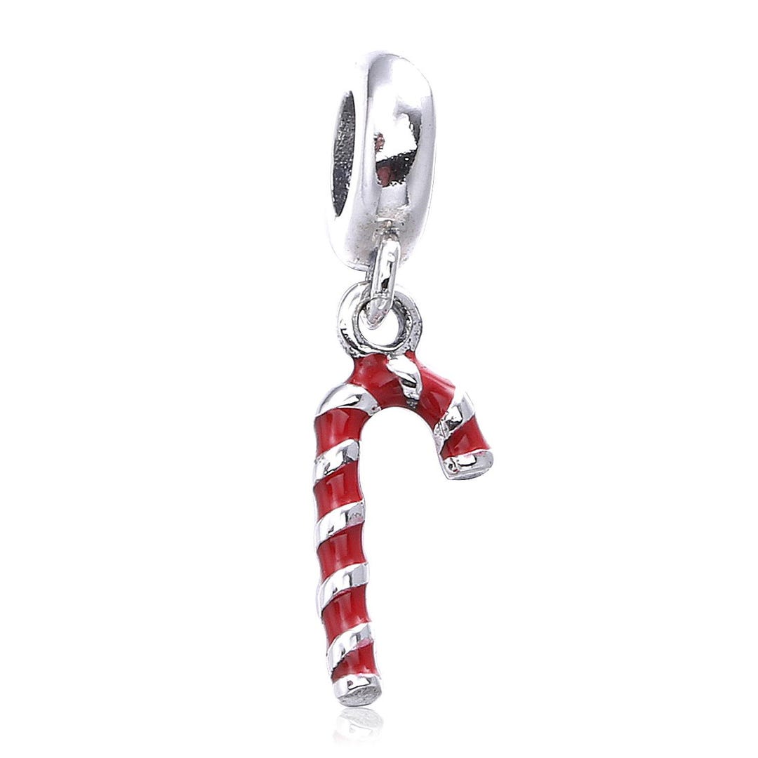 Pandora Sterling Silver Dangle Candy Cane Bead Charm - Etsy