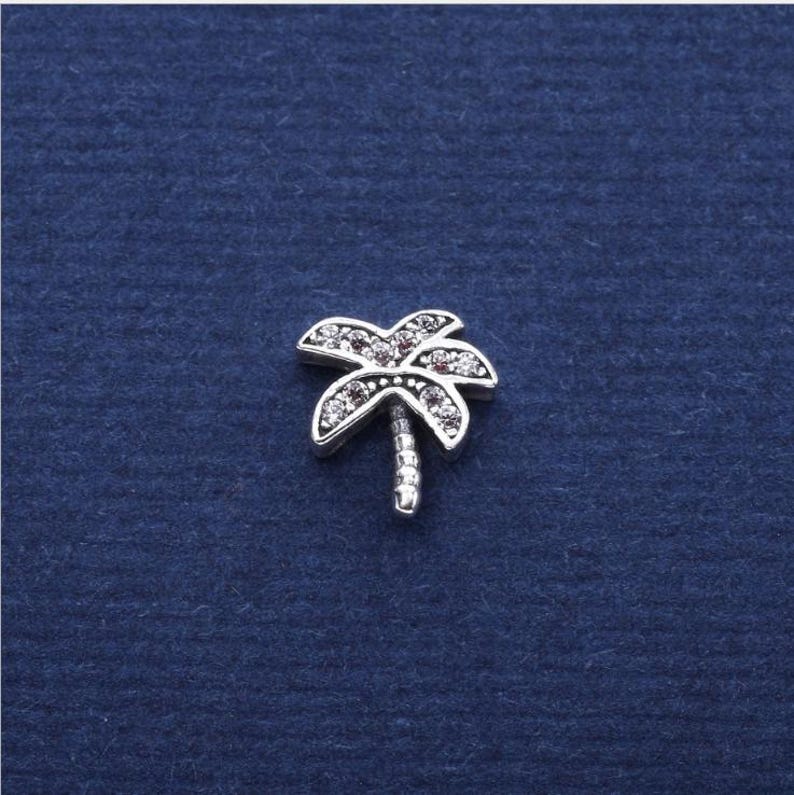 Pandora S. Silver Sparkling Palm Tree Petite Locket Charm - Etsy