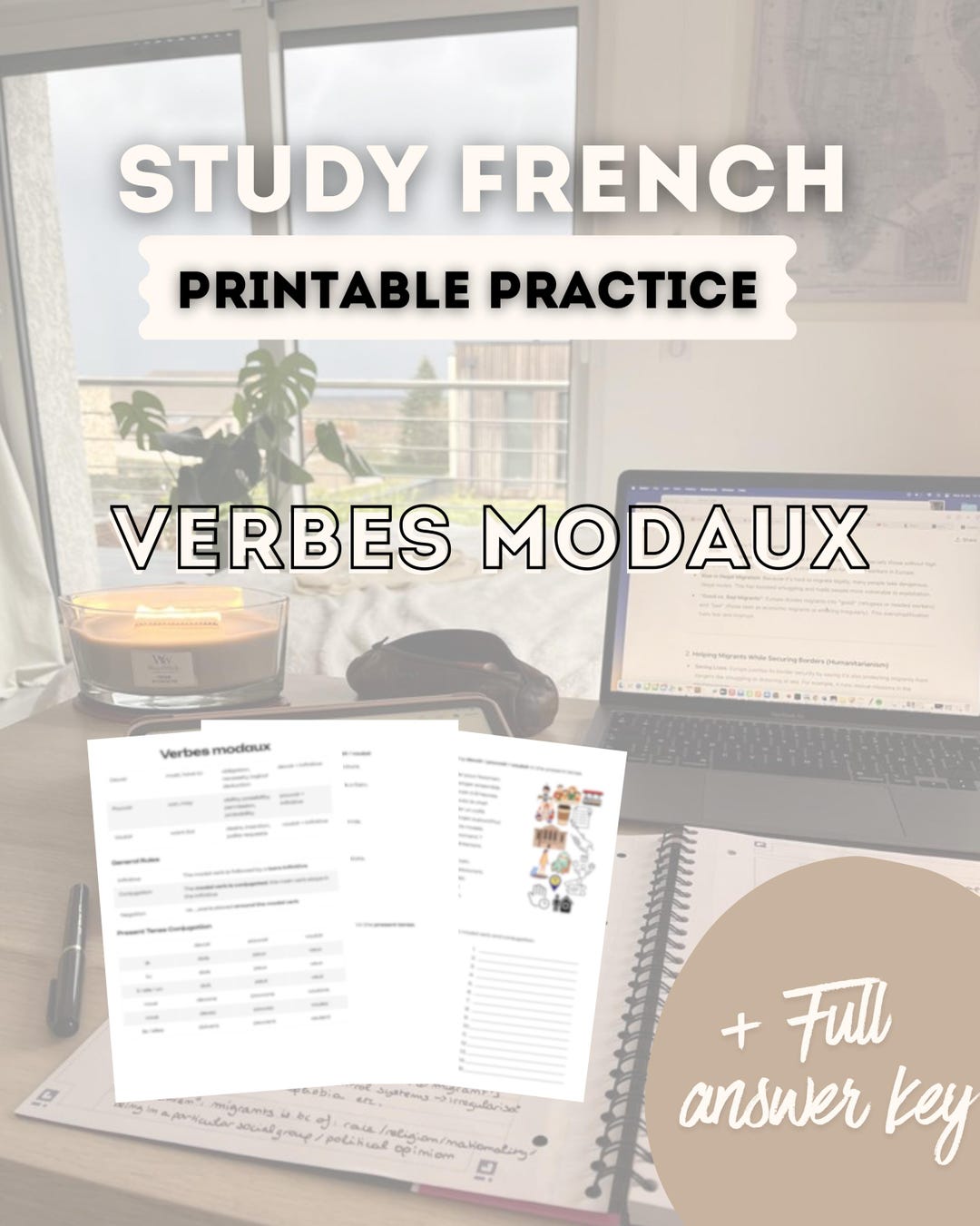French Modal Verbs Worksheet | Beginner Grammar Practice (PDF Download ...