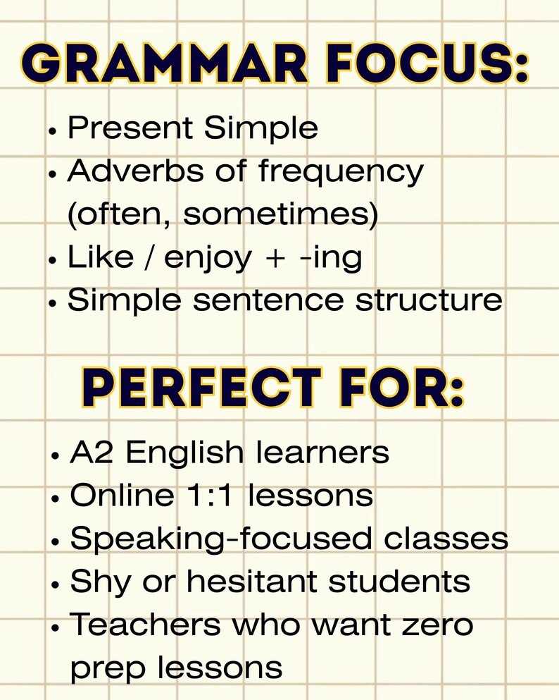 A2 English Speaking Lesson | Free Time Activities, Miro Board (+PDF ...