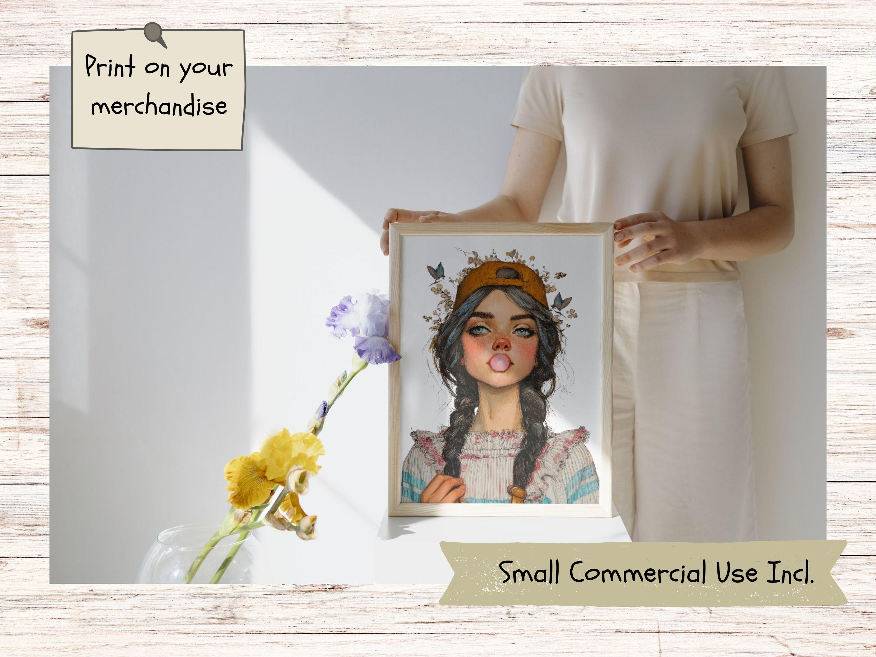 Whimsical Woman Portraits Clipart – Fantasy Collage PNG Graphics ...