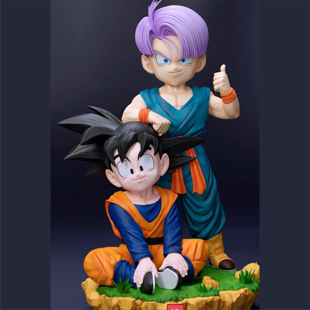 Energetic Martial Arts Duo STL | Anime-style Young Fighters Statue for ...