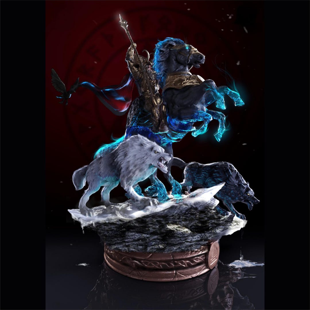 Odin STL Model for 3D Printing - High Quality Norse Diorama Figure ...