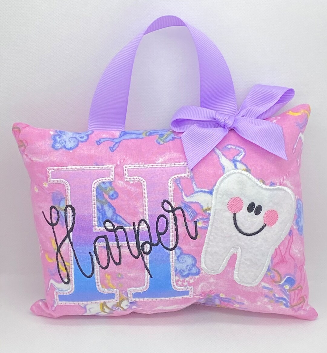 Tooth Fairy Pillow for Girls Personalized With Tooth Chart Option - Etsy