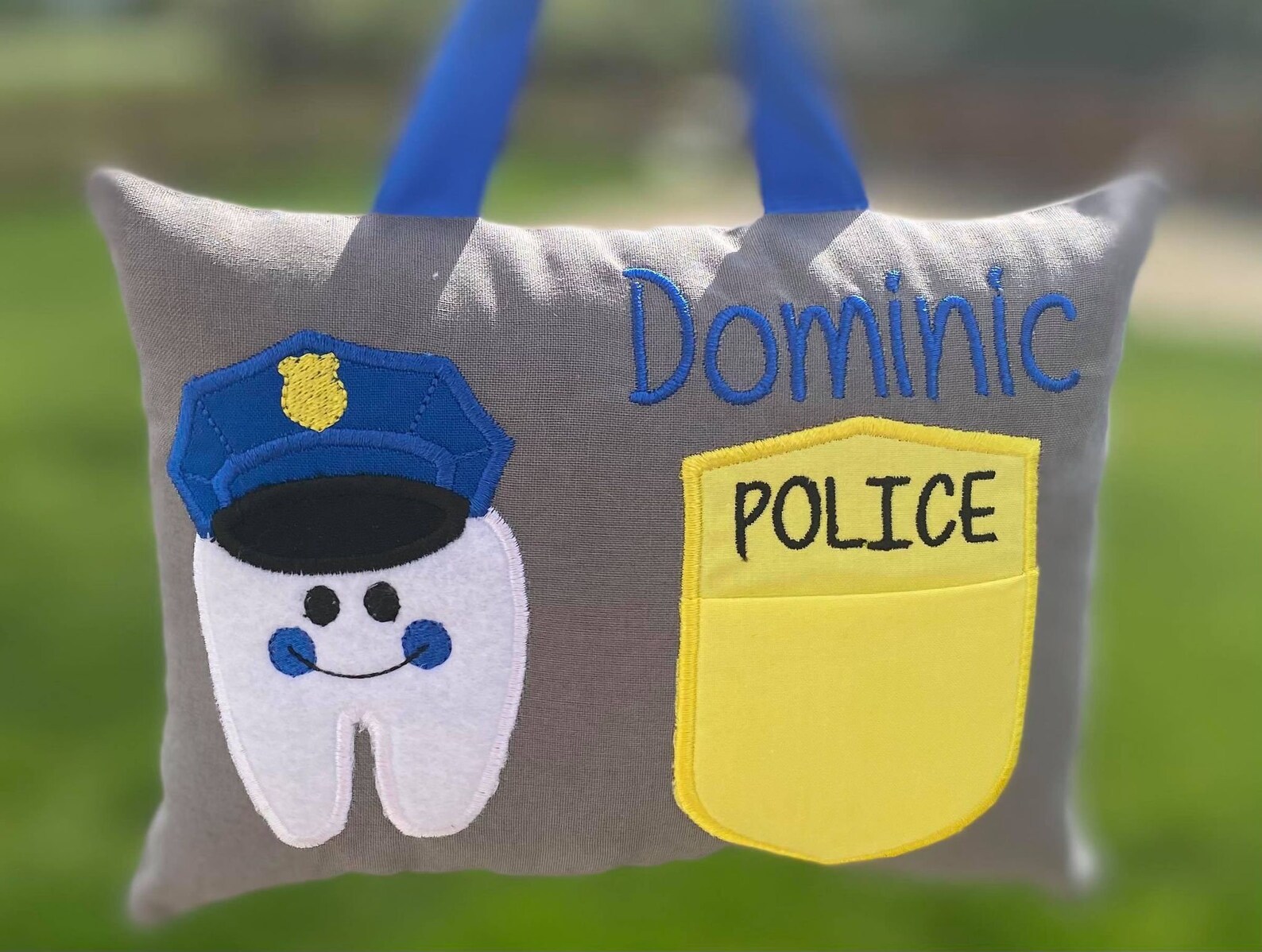 Tooth Fairy Pillow Police Theme With Tooth Chart Option - Etsy