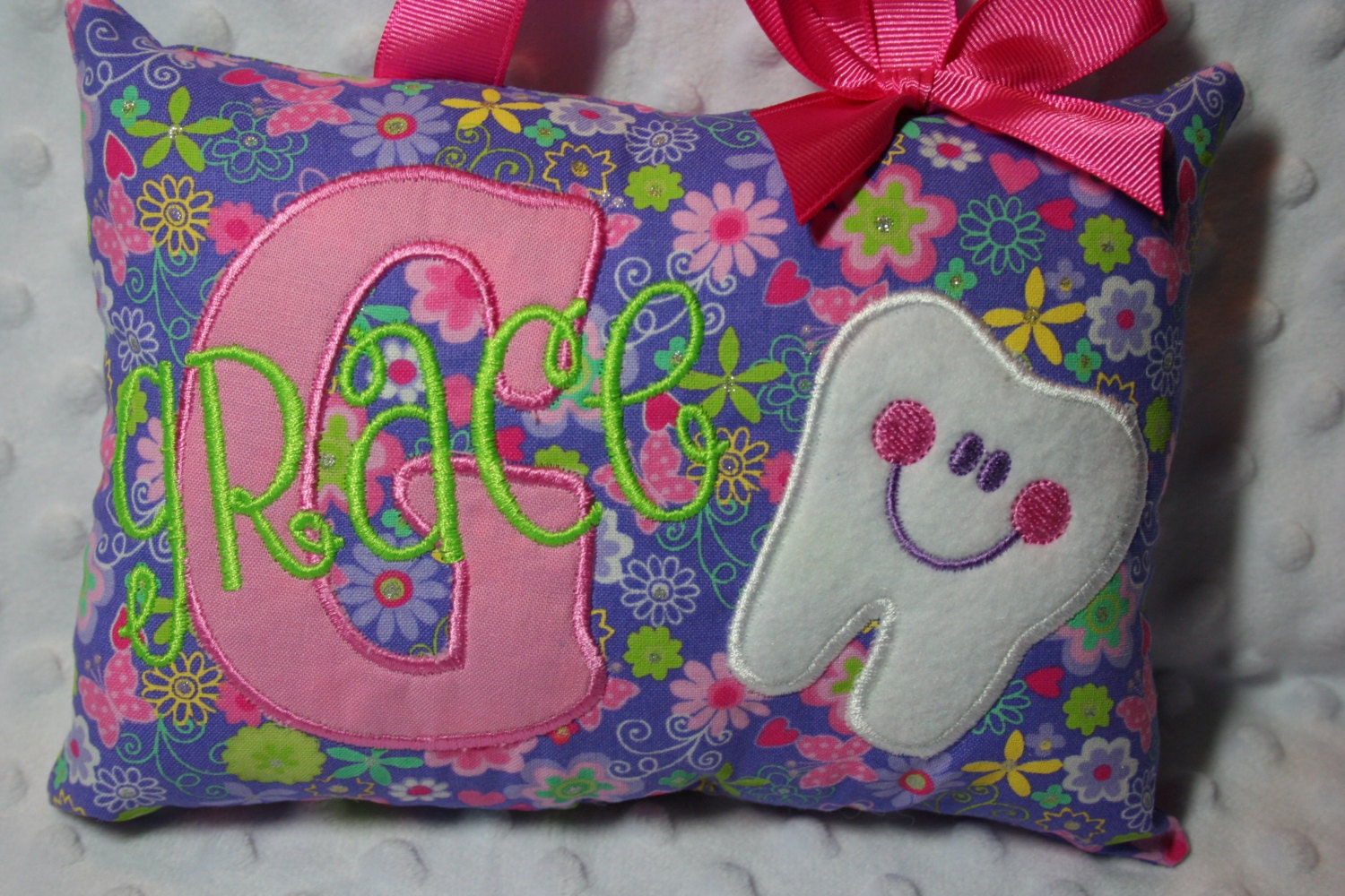 Tooth Fairy Pillow for Girls Personalized Tooth Chart - Etsy