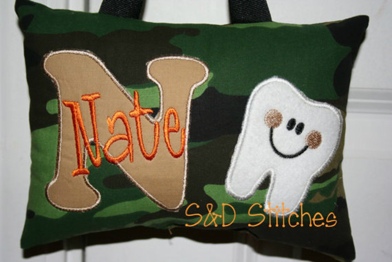 Tooth Fairy Pillow Boy Personalized Camouflage Camo - Christmas Gift ...