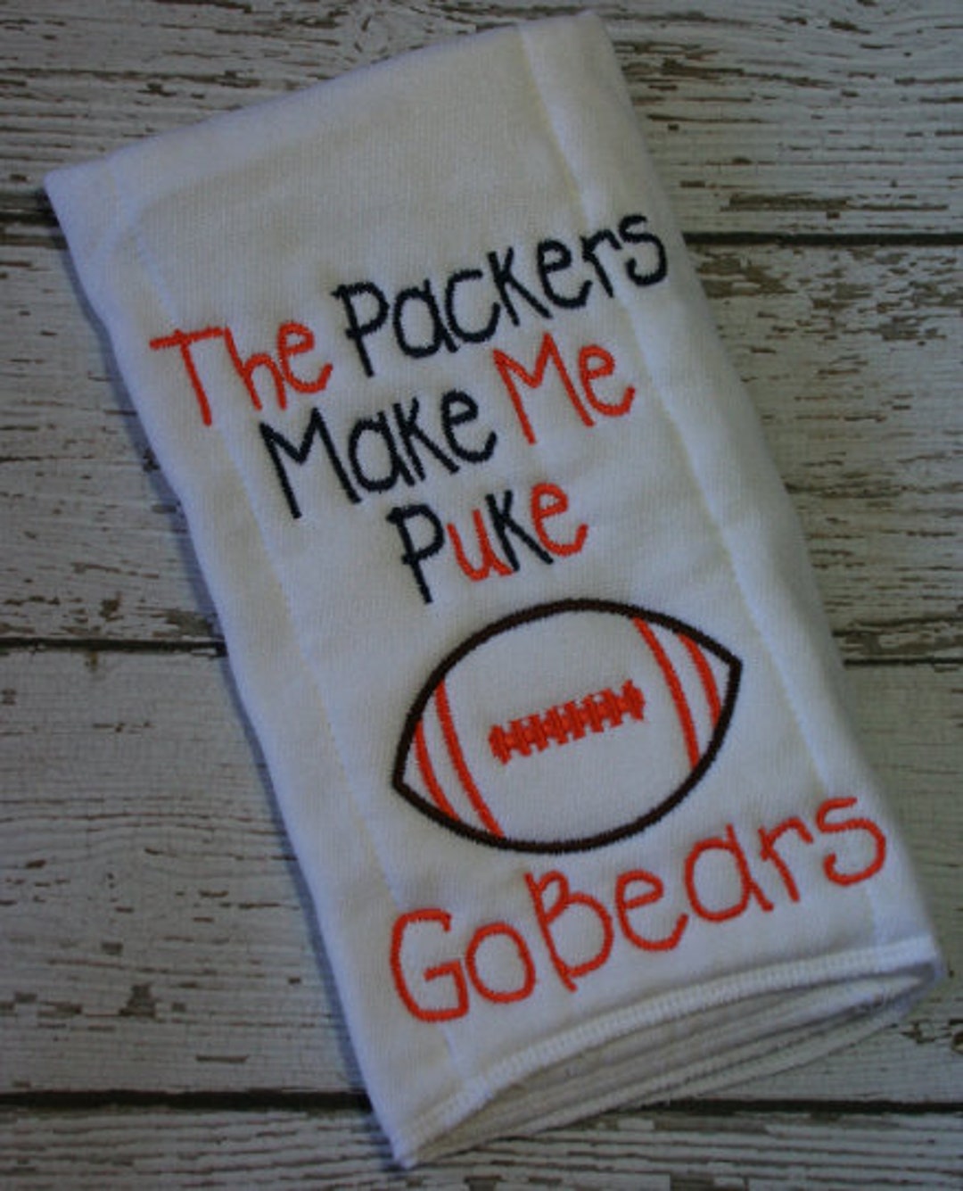 Baby Football Fan Burp Cloth * You Choose TEAM and COLORS* - Etsy