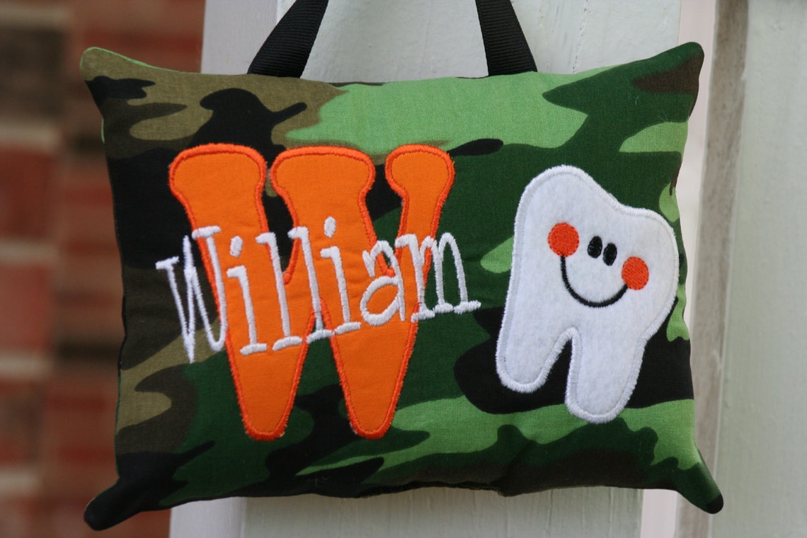 Tooth Fairy Pillow Boy Personalized Camouflage Camo | Etsy