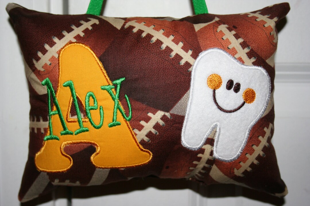 Tooth Fairy Pillow - Personalized - Football - Christmas Gift ...