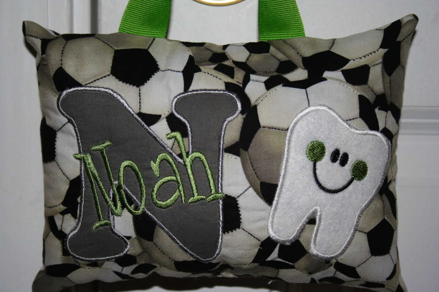 Tooth Fairy Pillow - Personalized - Soccer - Tooth Chart - Sports ...