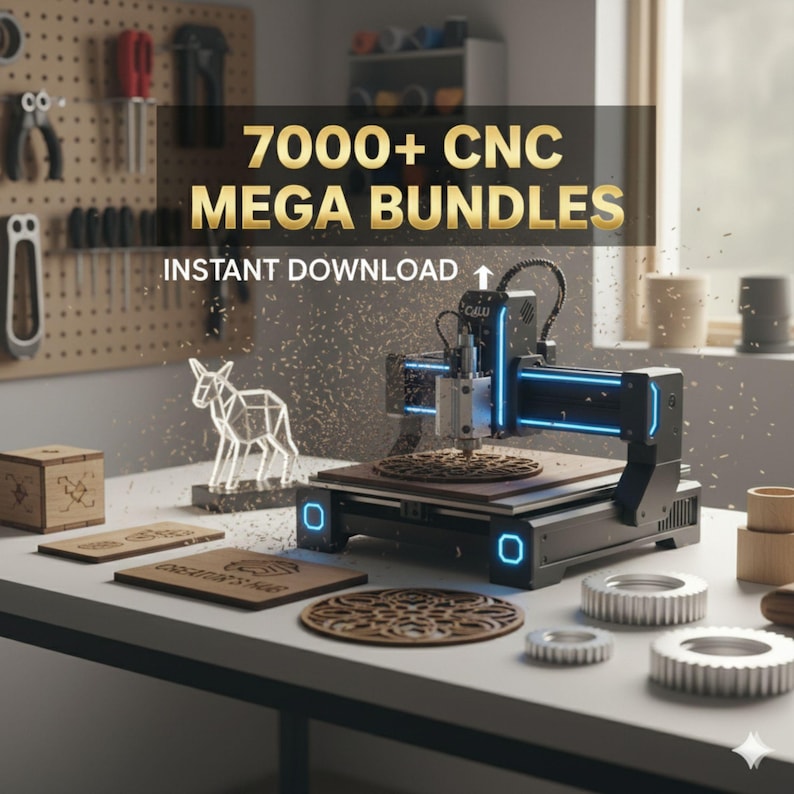 7000+ CNC MEGA Files for Router Machines, Cnc Router STL Mega Pack Cnc ...