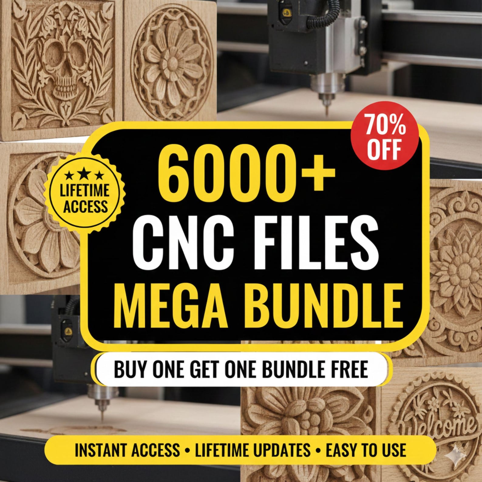 6000+ CNC MEGA Files for Router Machines, Cnc Router STL Mega Pack Cnc ...