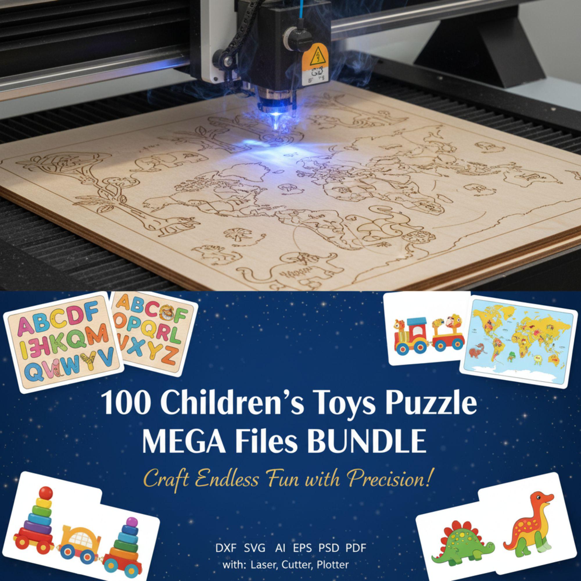 100+ Children's Puzzle CNC MEGA Files for Router Machines, Cnc Router ...