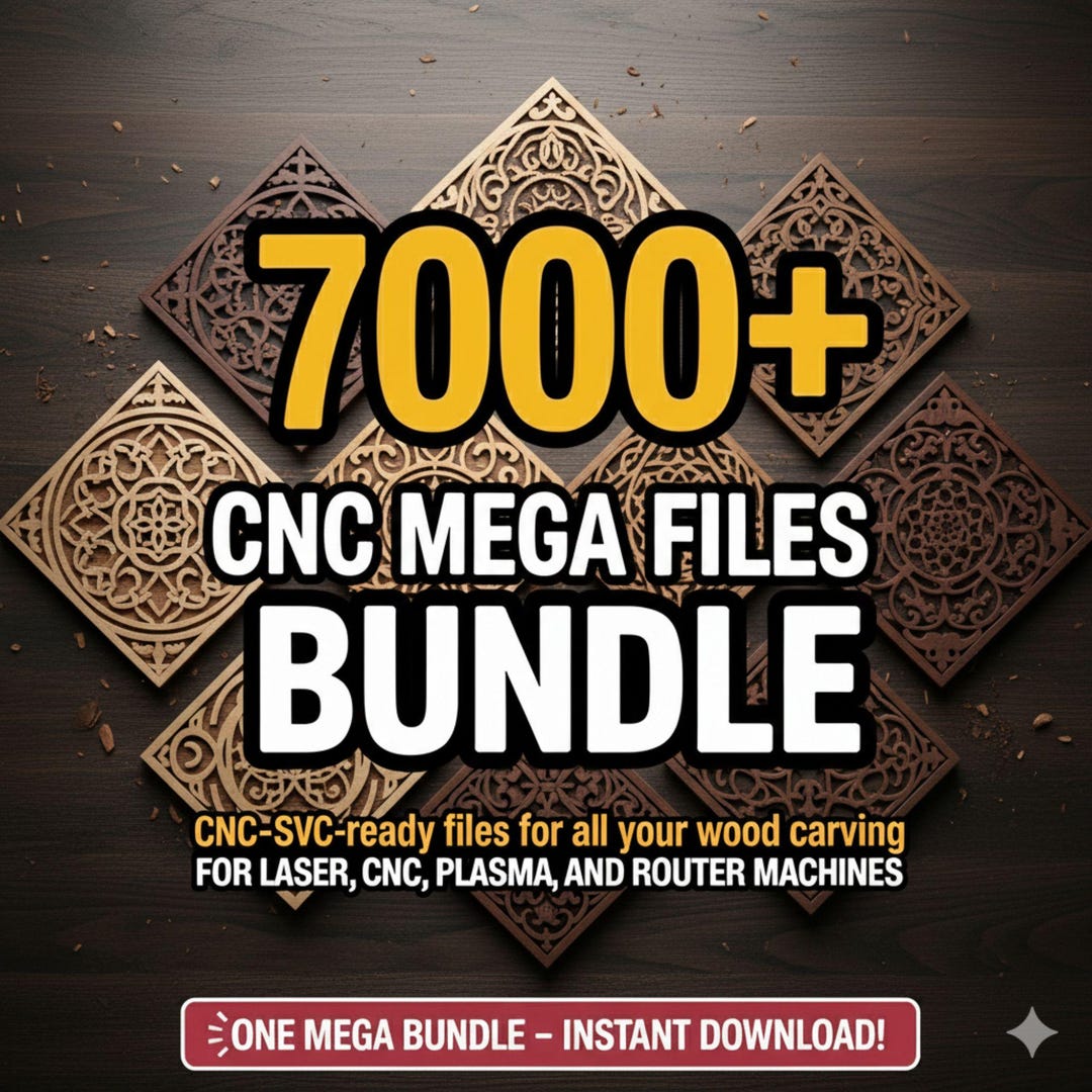7000+ CNC MEGA Files for Router Machines, Cnc Router STL Mega Pack Cnc ...
