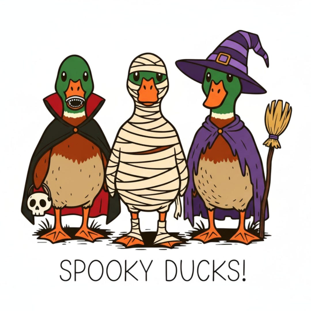 Duck Duck Boo PNG, Silly Duck Ghost Witch png, Christmas Gifts - Etsy