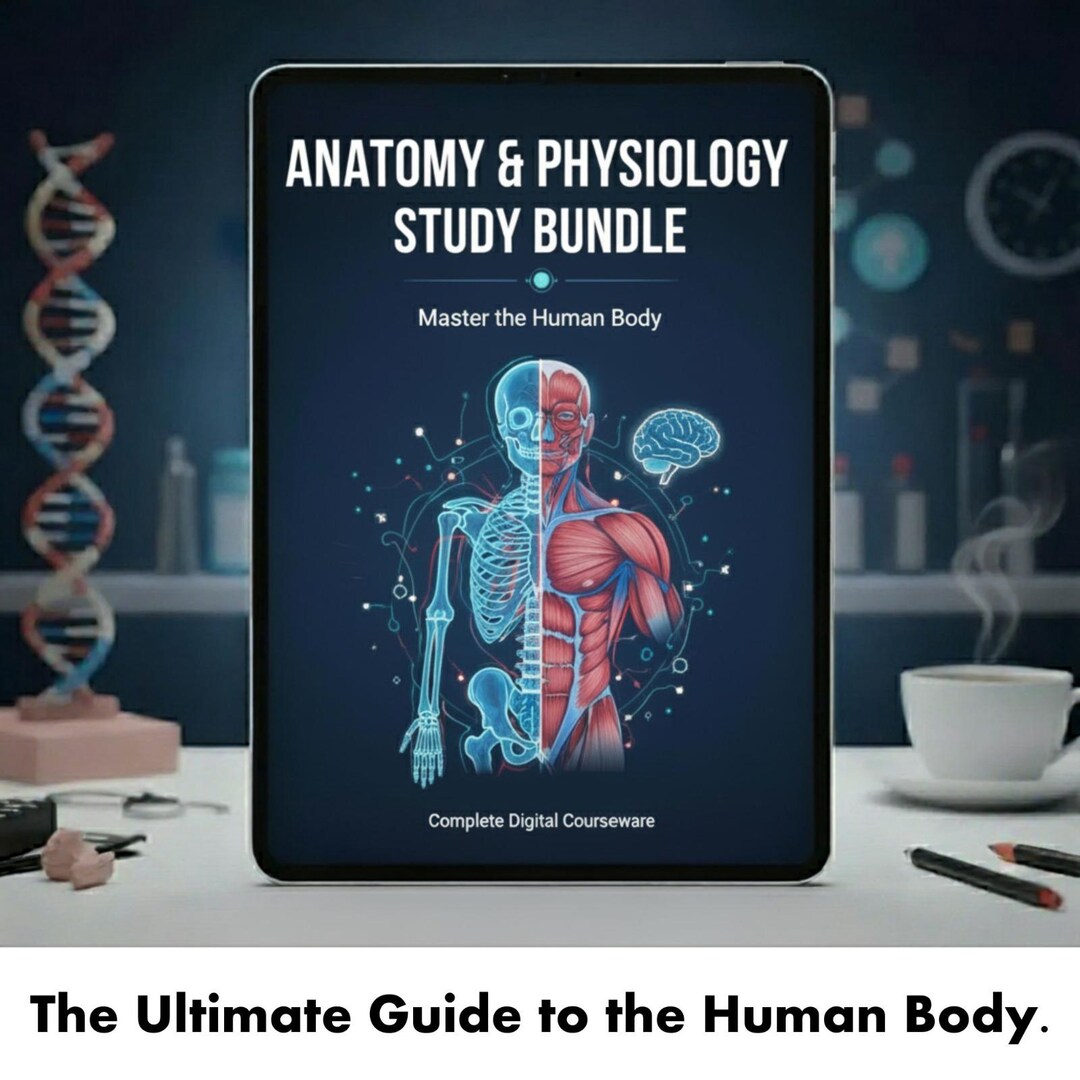 Anatomy & Physiology Digital Study Bundle With Flashcards, Nursing ...
