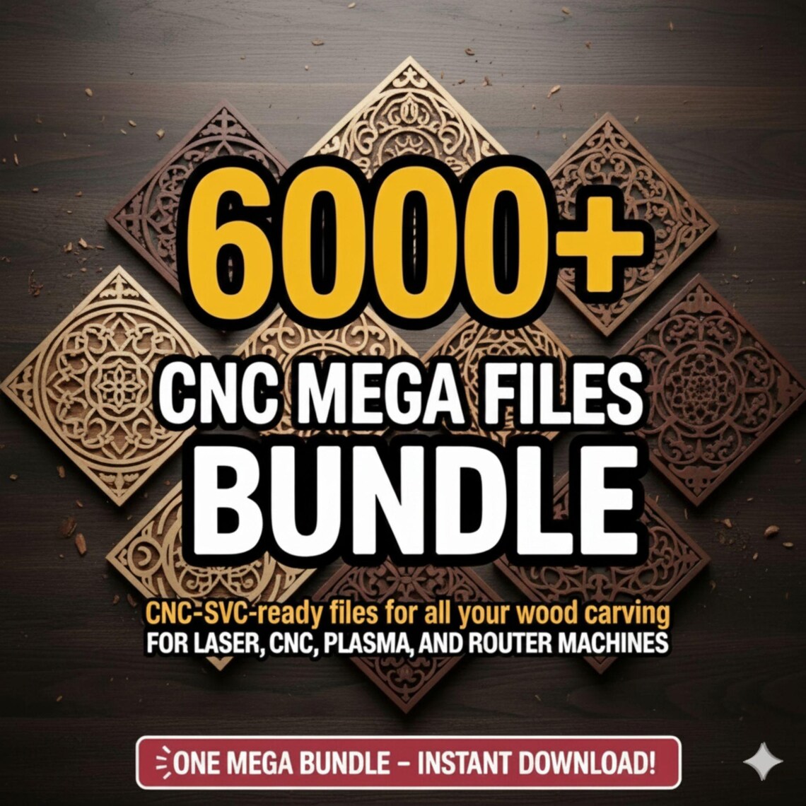 6000+ CNC MEGA Files for Router Machines, Cnc Router STL Mega Pack Cnc ...