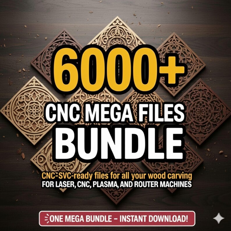 6000+ CNC MEGA Files for Router Machines, Cnc Router STL Mega Pack Cnc ...