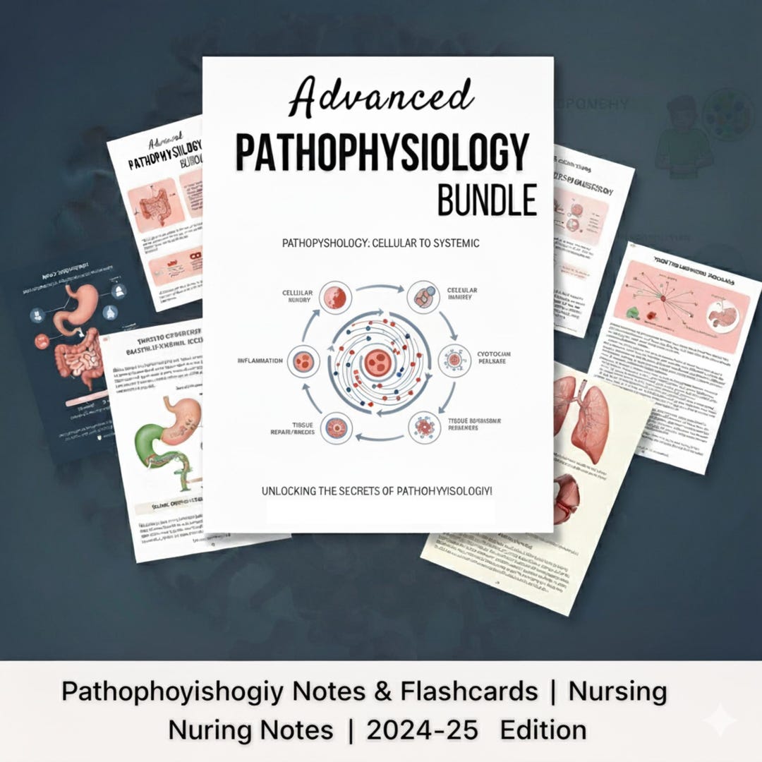 Advanced Pathophysiology Bundle, Pathophysiology Bundle With Flashcards ...