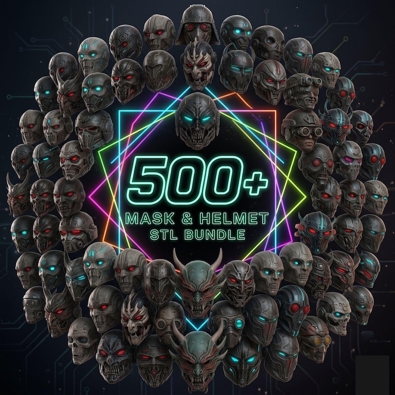 500+ Helmet & Mask 3D Print STL Bundle | Ultimate Cosplay Prop ...