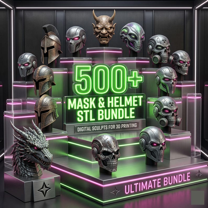 500+ Helmet & Mask 3D Print STL Bundle | Ultimate Cosplay Prop ...