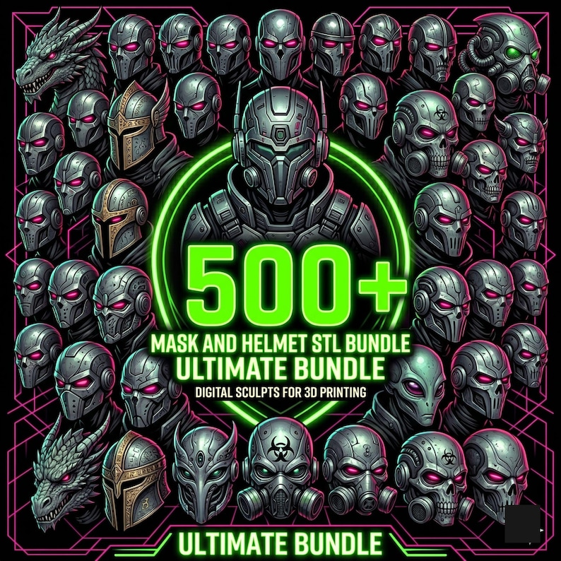 500+ Helmet & Mask 3D Print STL Bundle | Ultimate Cosplay Prop ...