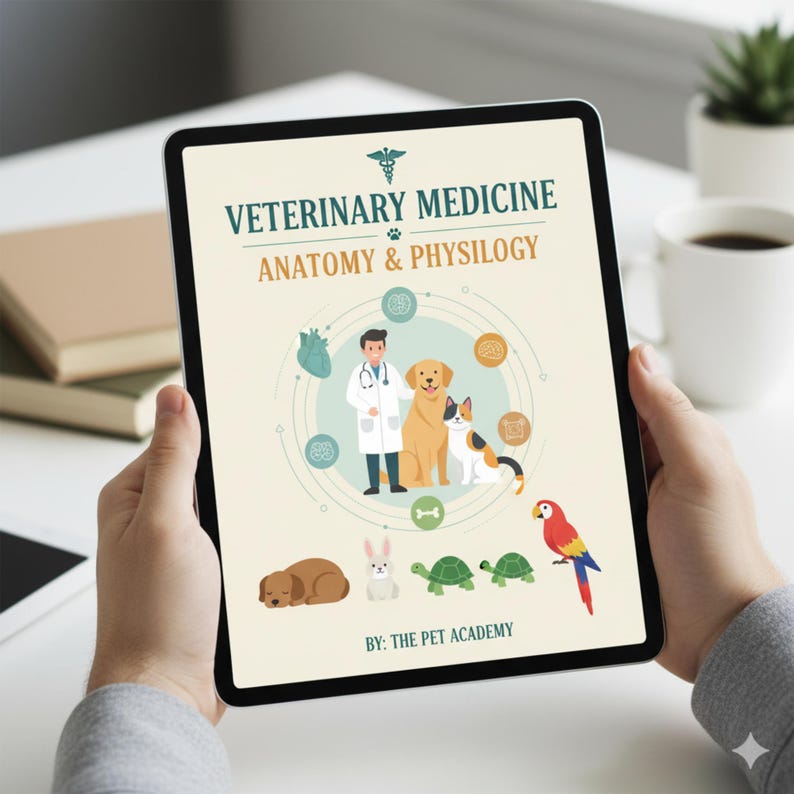 200 Sheets Veterinary Anatomy & Physiology Study Sheets, Nursing School ...