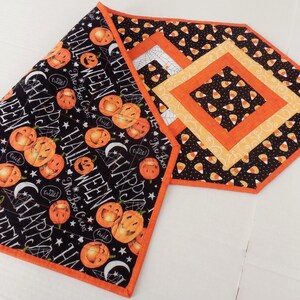 Candy Corn Table Runner-reversible-handmade-one of a Kind - Etsy