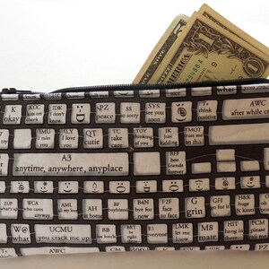 Text Keyboard Zipper Bag-free Shipping to US and Canada - Etsy