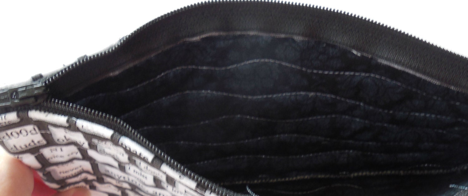 Text Keyboard Zipper Bag-free Shipping to US and Canada - Etsy