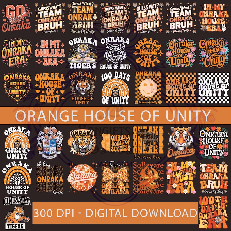 35+ ONRAKA House of Unity Png Bundle, Back to School Png, College ...