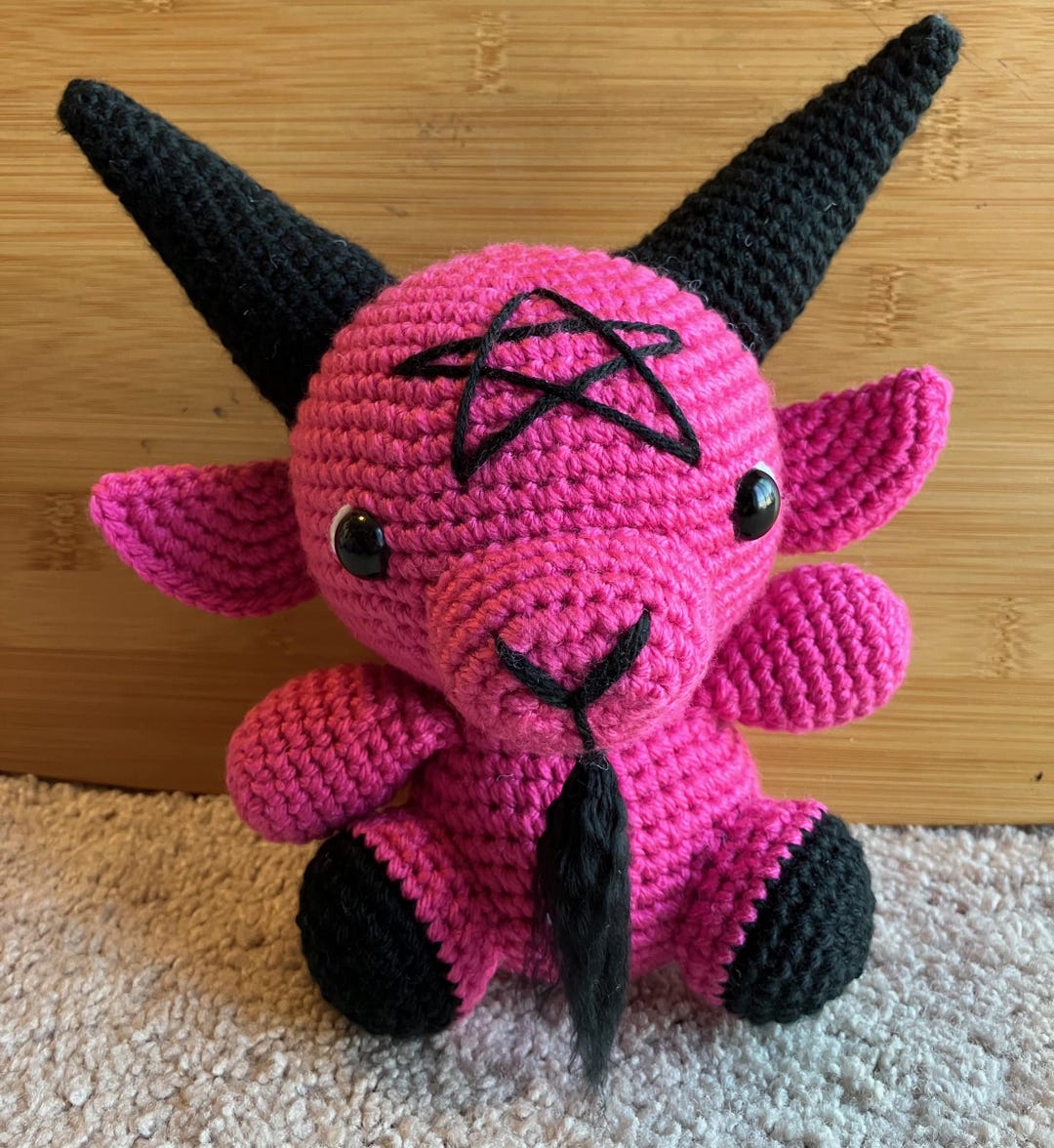 Pink Baphomet Plushie - Etsy