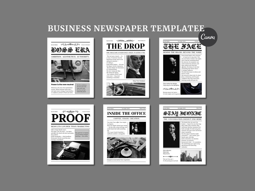 Editable Beauty Salon Newspaper Template | Spa Magazine Canva Poster ...