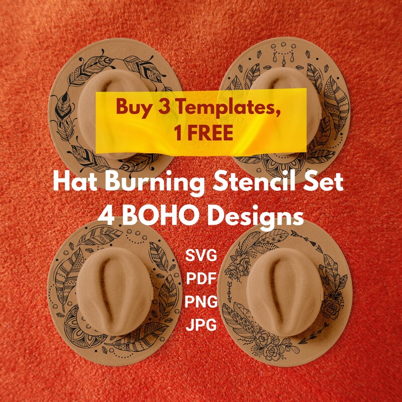 Hat Burning Stencils - Etsy