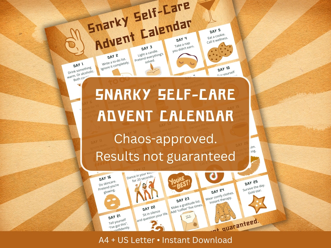 Snarky Self-care Advent Calendar. Advent Calendar 2026. Chaotic Self ...