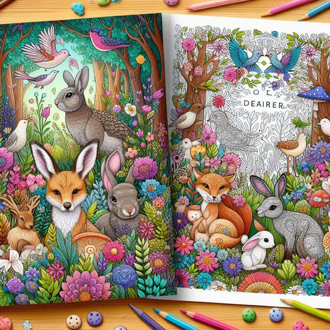 Kids Colouring Book - Etsy